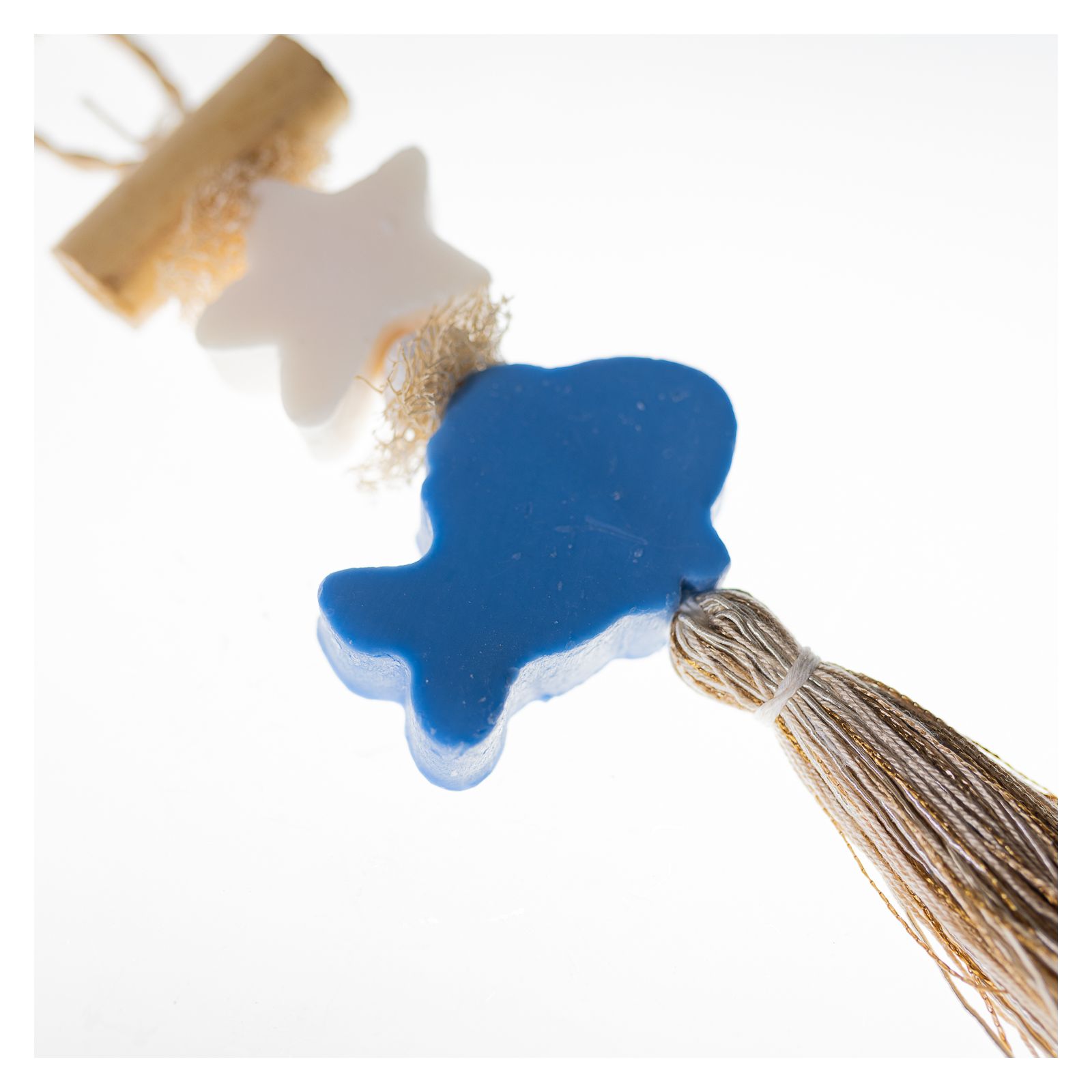 TRESSE ETOILE BLANCHE POISSON BLEU