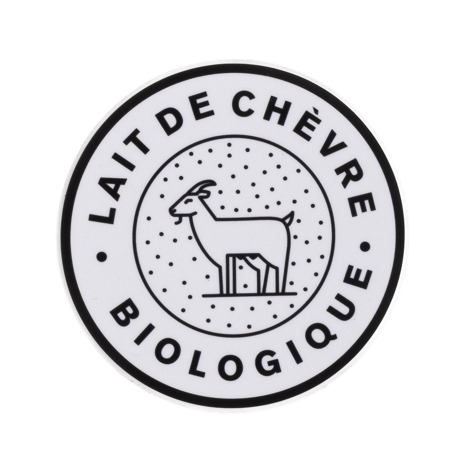 PLV PICTO ROND DIAM 50 LAIT DE CHEVRE