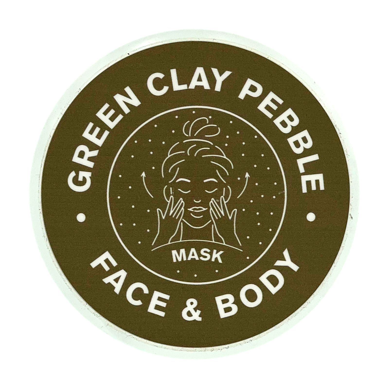 PLV PICTO FACE AND BODY - GREEN CLAY PEBBLE - ROND DIAM 10CM